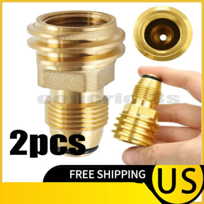 2X POL-QCC1 Adapter, 100lb LP Tank to Type-1 Fitting, Propane Tank ...