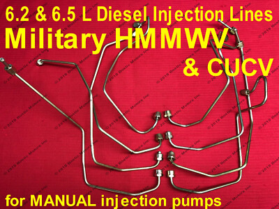 MILITARY HMMWV 6.2 & 6.5 L Diesel Fuel Injection lines DB Manual Pump ...