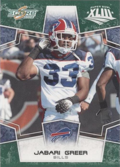 2008 Score - Jabari Greer #37 Green for sale online | eBay
