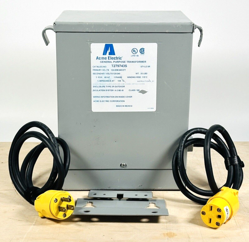 ACME Electric T279743S 3 KVA 1 Single Phase General Purpose Transformer | eBay