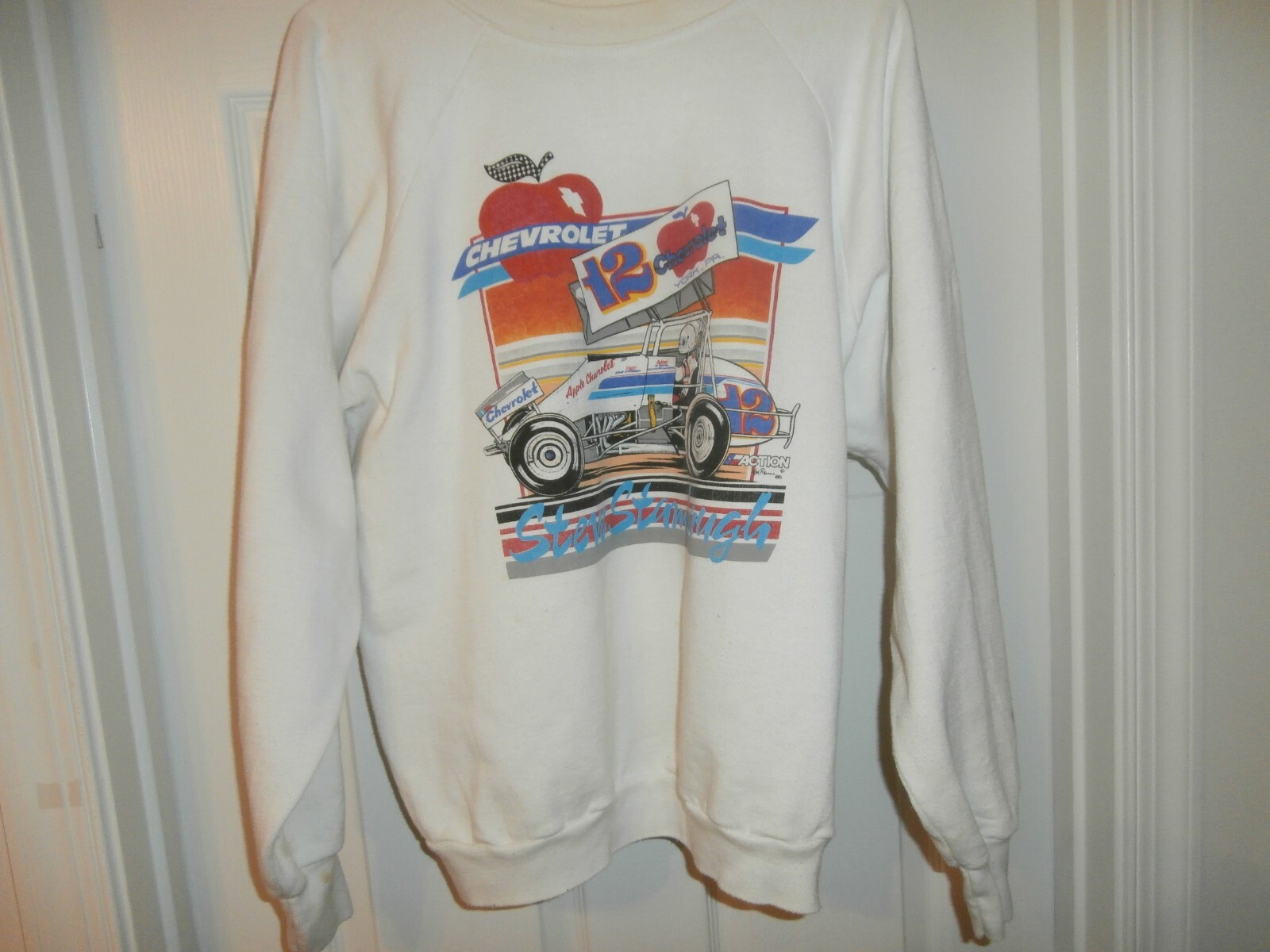 Vintage #12 Steve Stambaugh 410 Sprint Car Sweatshirt size XXL Apple ...