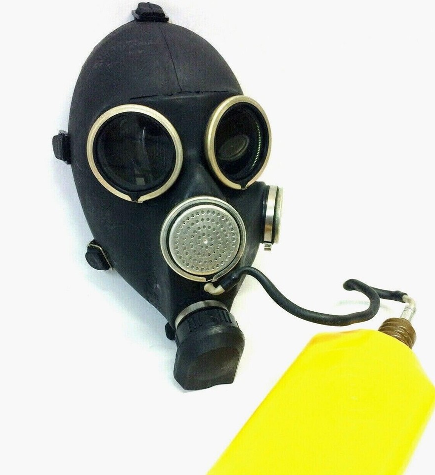 size 2 MEDIUM Vintage Gas Mask GP-7V with drinking flask black gas mask ...