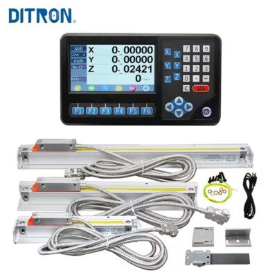 1um 3 Axis Milling CNC Digital Readout DRO Linear Glass Scale ...