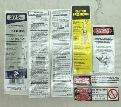Louisville PK-FS1300HD Ladder Label Kit | eBay