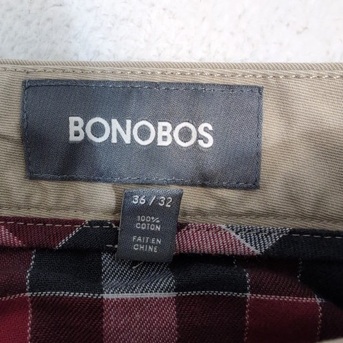 Bonobos mens khaki Chino Reg fit flat front chino pants - size 36x32 ...
