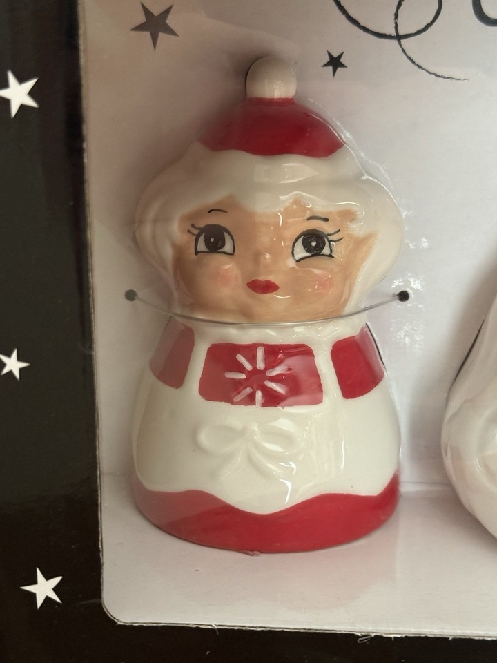 Johanna Parker Carnival Cottage MRS. CLAUS Clapper & SANTA MUG Set NIB ...