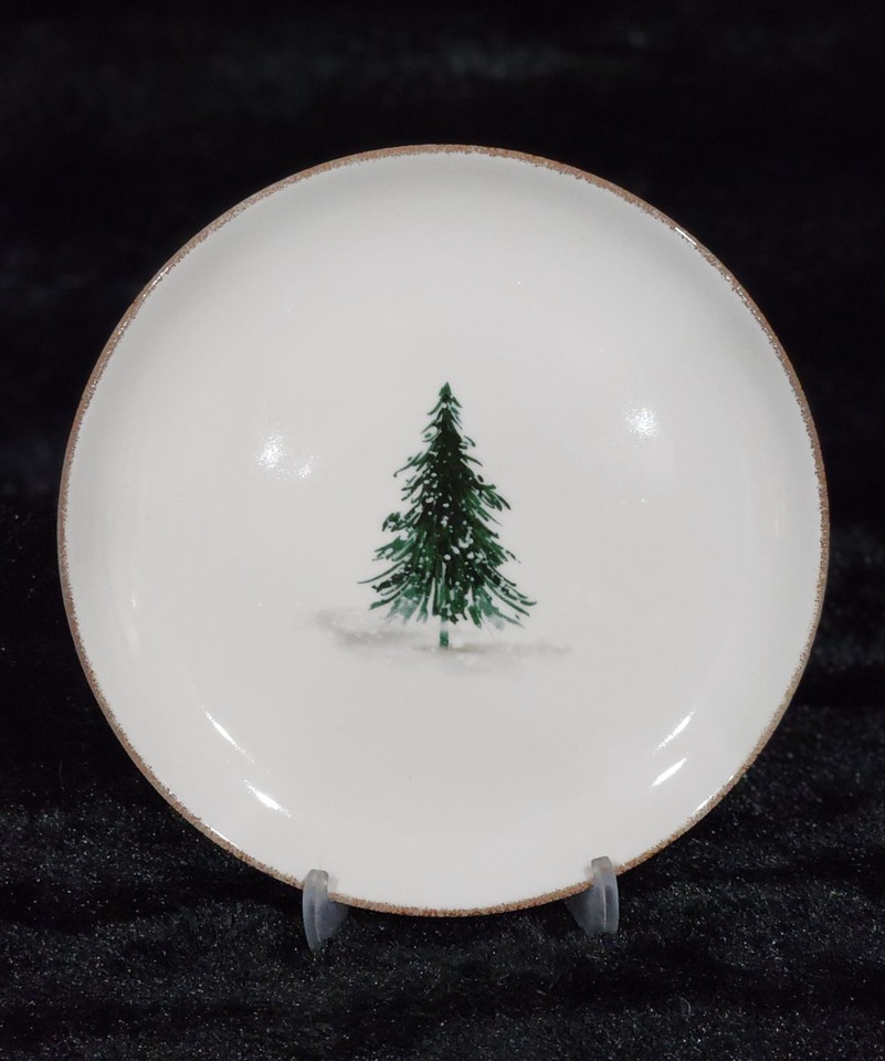 Winter Trees on White Pitcher Vase 9x8" Ceramic Christmas Green Hobby ...
