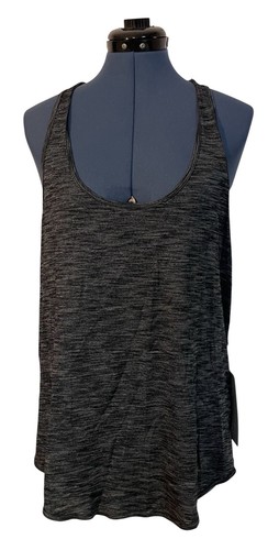 NWT Lululemon Womens 105F Singlet Heathered Black Light Luon Yoga Gym ...