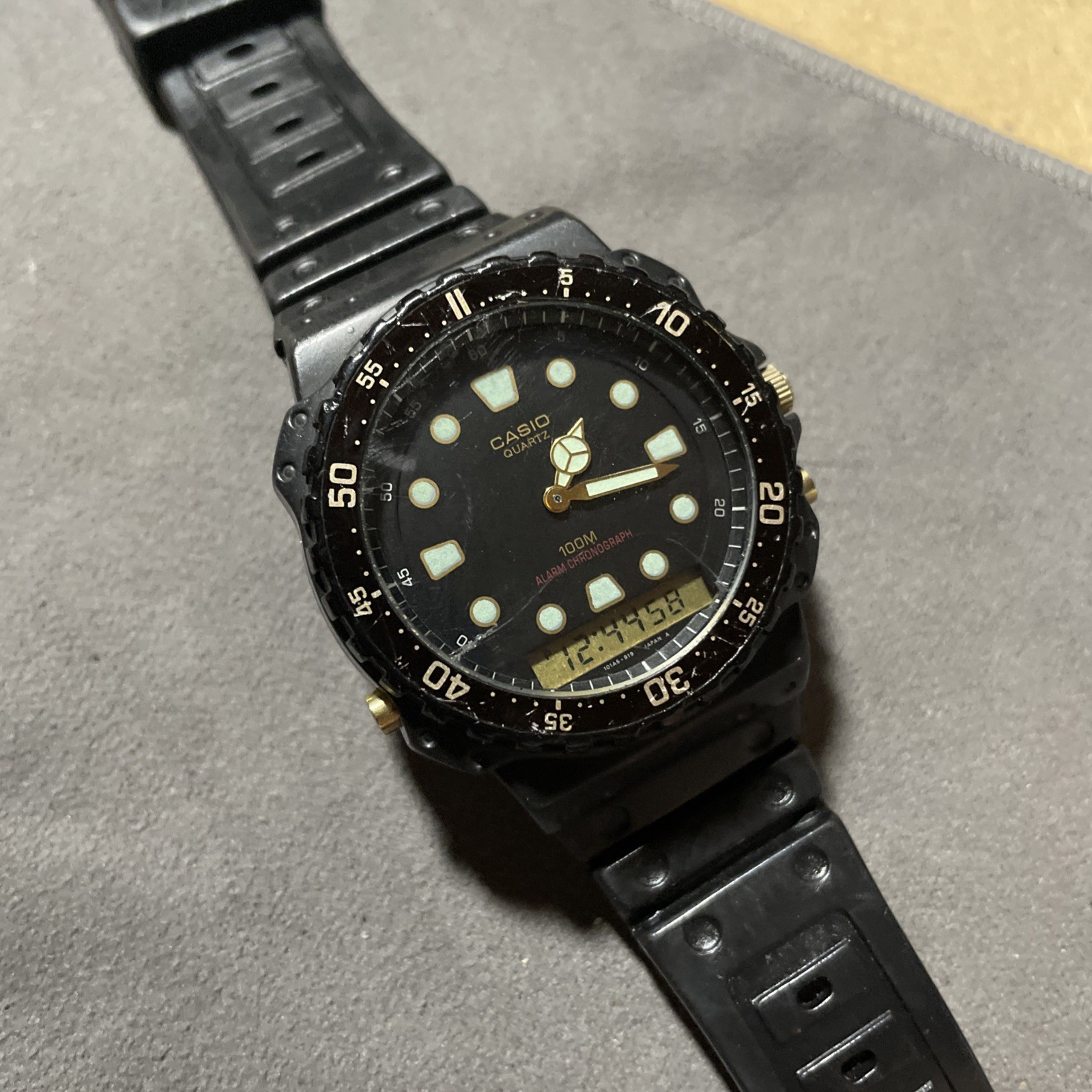 Vintage CASIO Diver Watch Analog/Digital Chronograph … - Gem