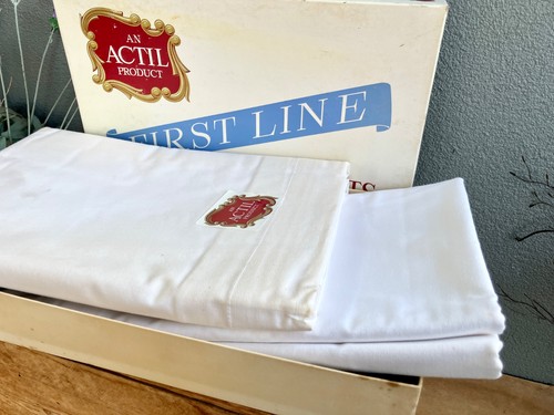 Vintage Actil pair Single bed Front line sheets. Size 180 X 255 CM. | eBay