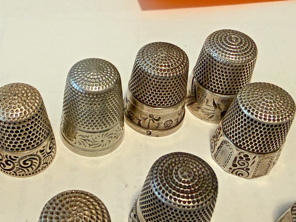 STERLING THIMBLES LOT OF 18 BEST OF THIMBLES BAG 6 | eBay