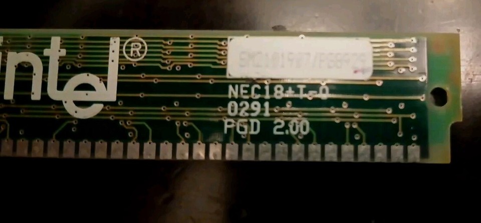 INTEL RAM 30 Pin 9 Chip SIMM Memory 1MB 80ns Gold | eBay