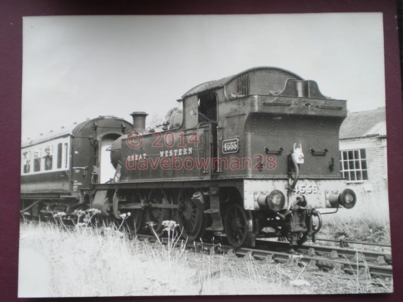 PHOTO 8.5 X 6.5 IN GWR 45XX CLASS LOCO NO 4555 DART VALLEY LINE 1969 ...