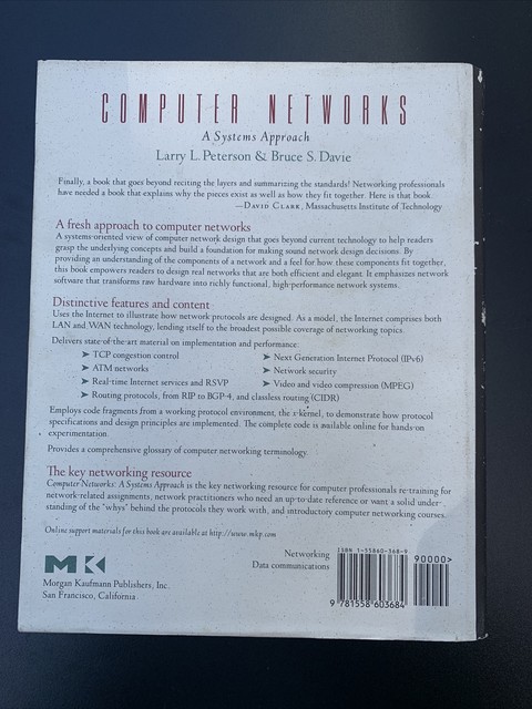 Computer Networks : A Systems Approach by Bruce S. Davie and Larry L. Peterson (1996, Hardcover ...