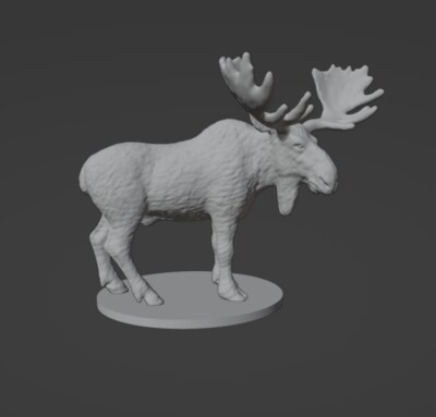 Moose Monster Manual 28mm Scale DND D&D Tabletop Mini | eBay
