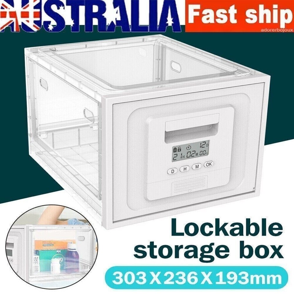 Lockable Box Medicine Lock Box Ipad Cell Phone Jail Self-Control Timer ...