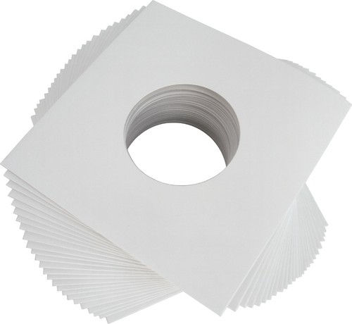 (25) WHITE HEAVYWEIGHT 7" Record Jackets Covers 45rpm 45 rpm Singles ...