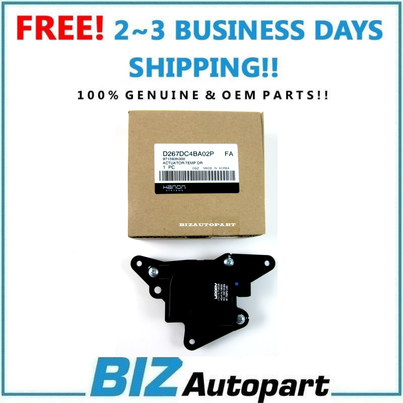 HVAC ACTUATOR (MADE IN KOREA) FOR 06-12 AZERA SANTA FE SONATA OE# 97159 ...