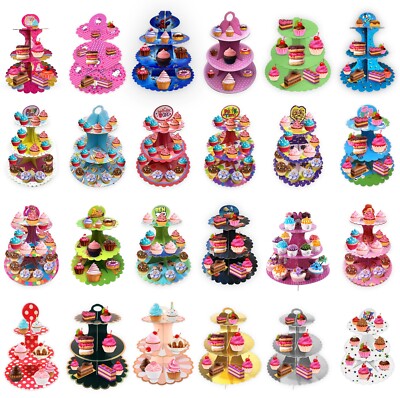 2Pcs 1Pc Cupcake Dessert Stand Muffin Truffle Vintage Round Holder ...