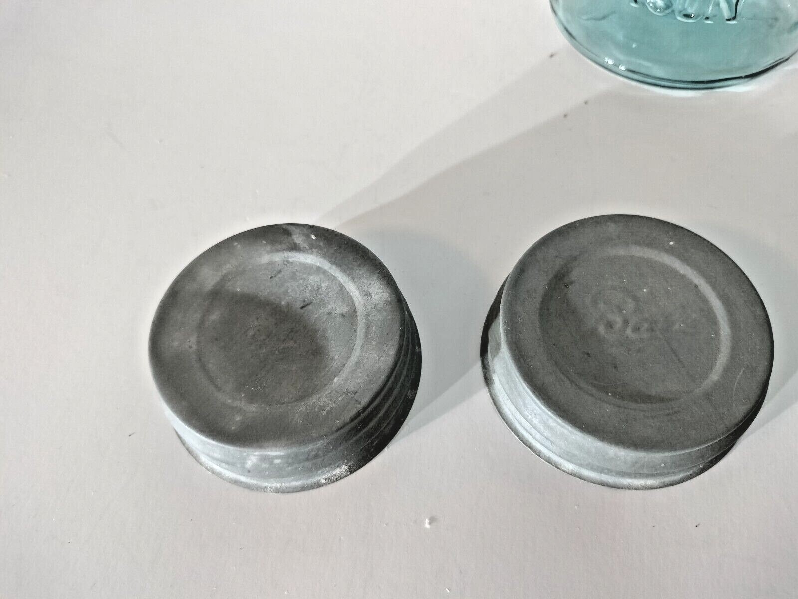 2 - Ball Underlined Mason Blue Quart Jars w/ Zinc Lids | eBay