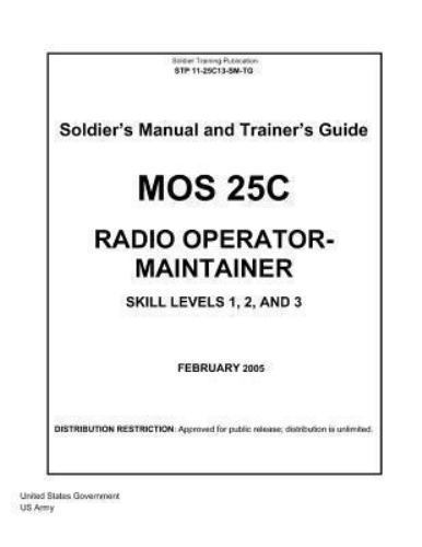 Soldier Training Publication STP 11-25C13-SM-TG Soldier's Manual and ...