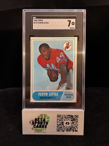 1968 Topps Football #173 Floyd Little (HOF) SGC 7 Rookie Card FREE ...