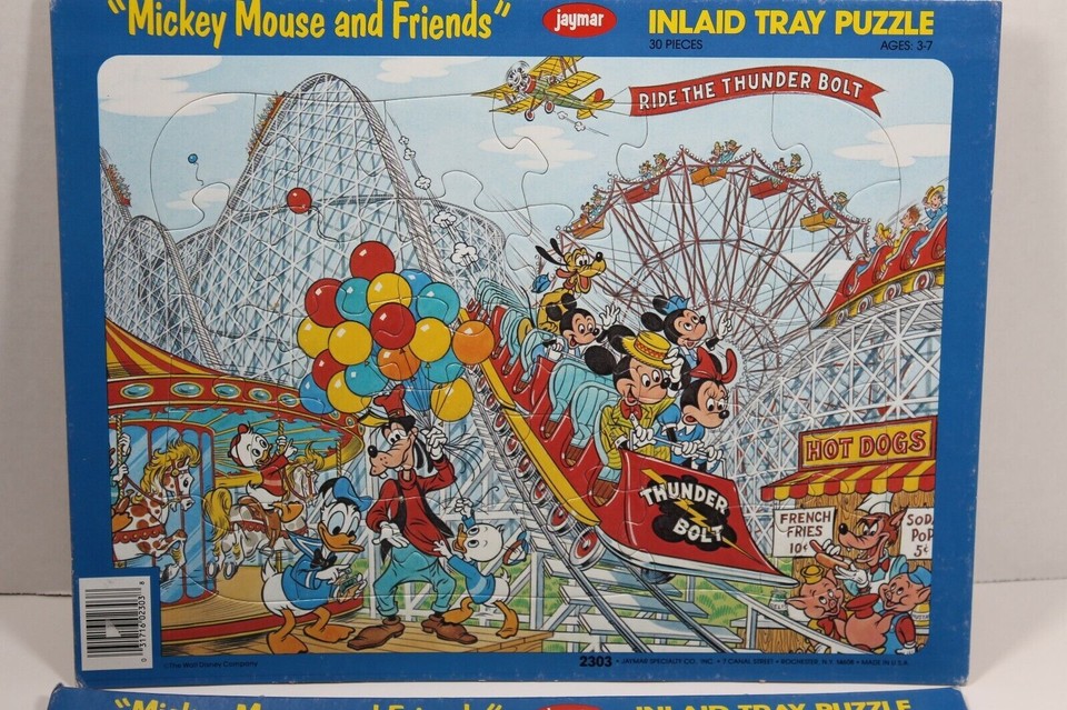 VTG Walt Disney Jaymar Inlaid Tray Puzzle "Mickey Mouse and Friends ...