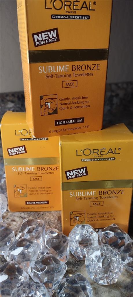 3 BOXES L'Oreal Paris Sublime Bronze Self-Tanning FACE, 6 Ct ea LIGHT-MEDIUM | eBay