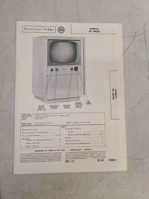 SAMS PHOTOFACT MANUAL & SCHEMATIC TELEVISION TV CONRAC 40 SERIES | eBay