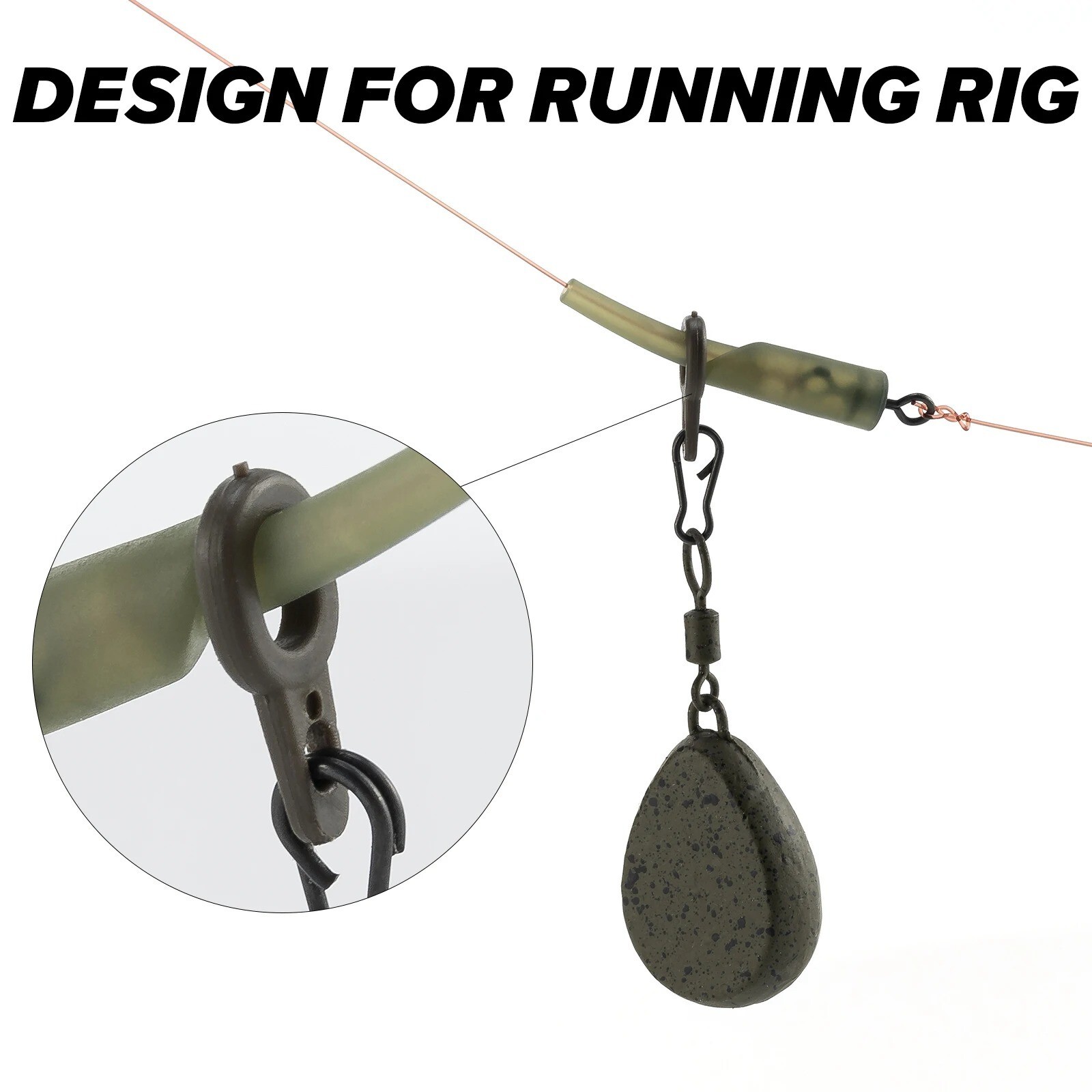 Run Rings Easy Glide For Carp Pike Weight Sinker Clips Weedy Muddy ...