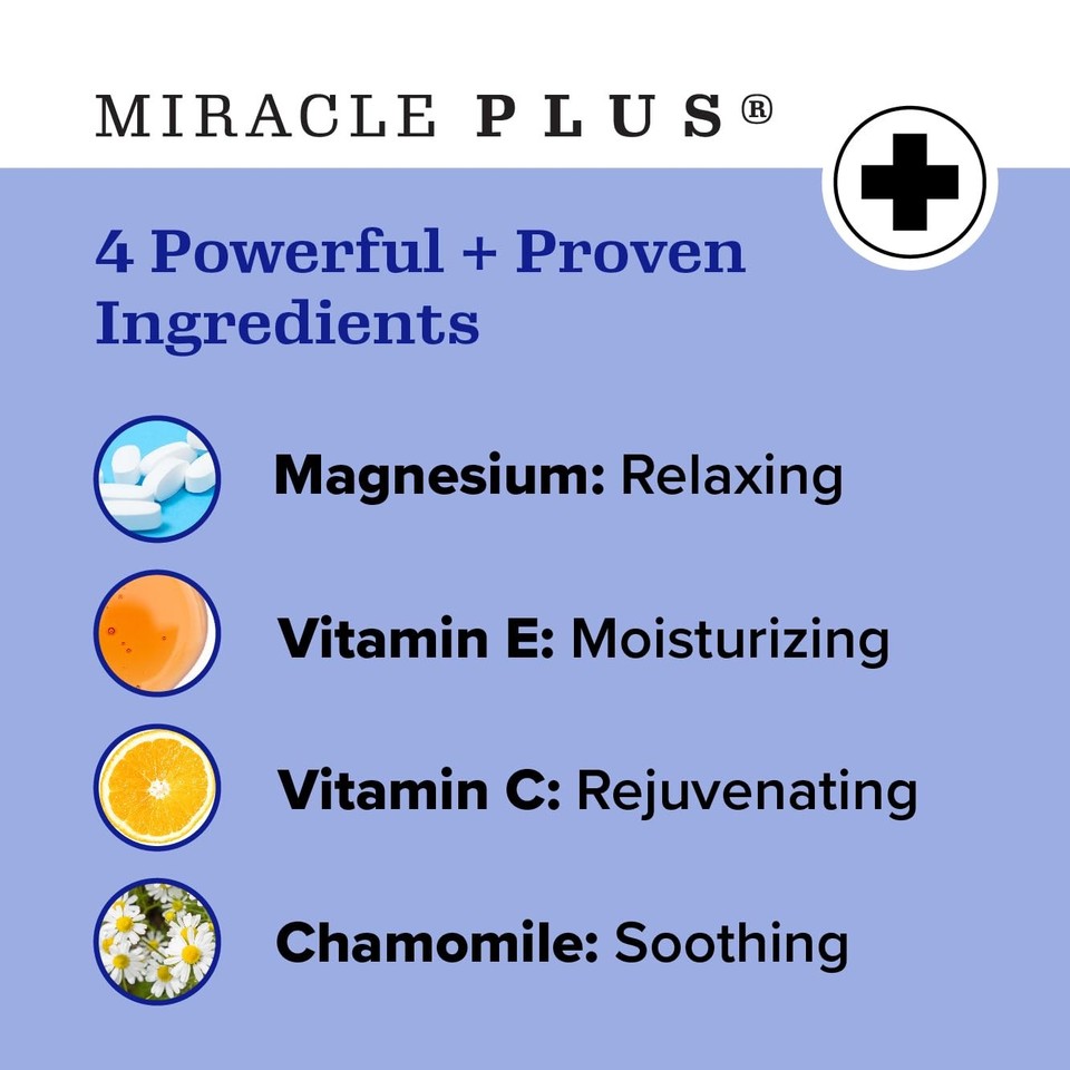 Miracle Plus Magnesium Cream For Leg Relief | Magnesium Lotion Calming ...