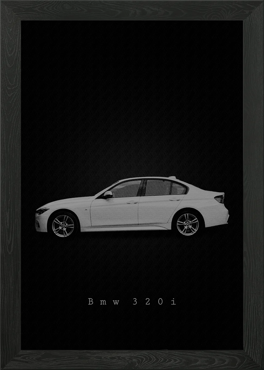 BMW 320i Side View Framed Wall Art Poster Canvas Print Picture | eBay UK