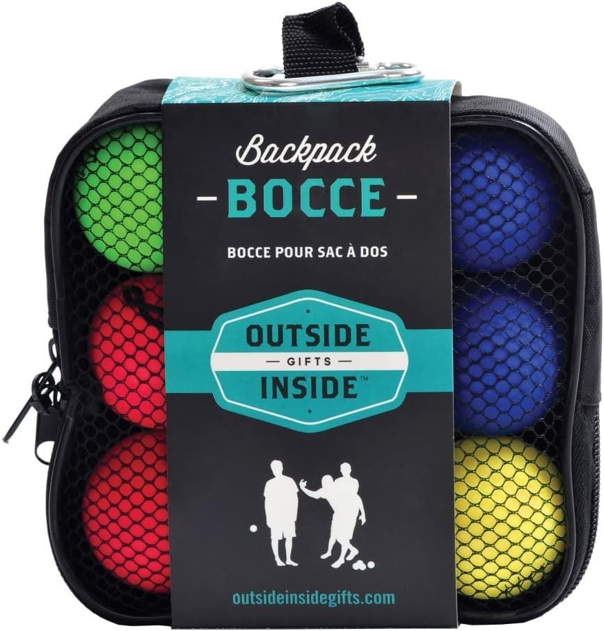 All-Ages Portable Bocce Ball Set with Mess Bag - Fun for Camping ...