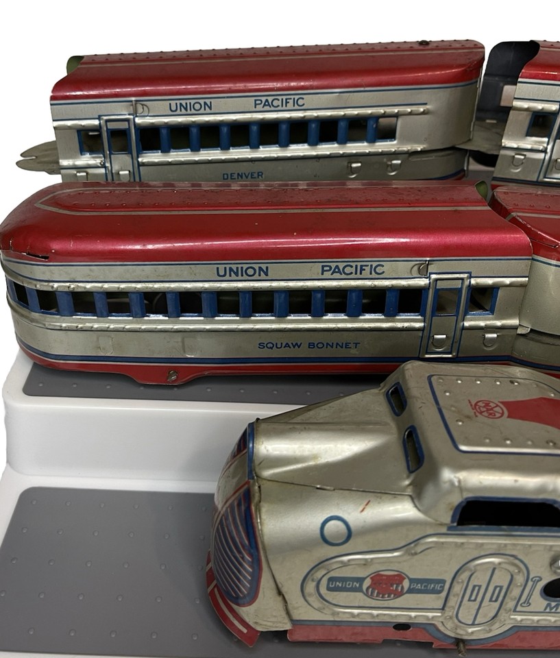 Pristine VINTAGE MARX M10005 1940 TIN LITHO UNION PACIFIC PASSENGER ...