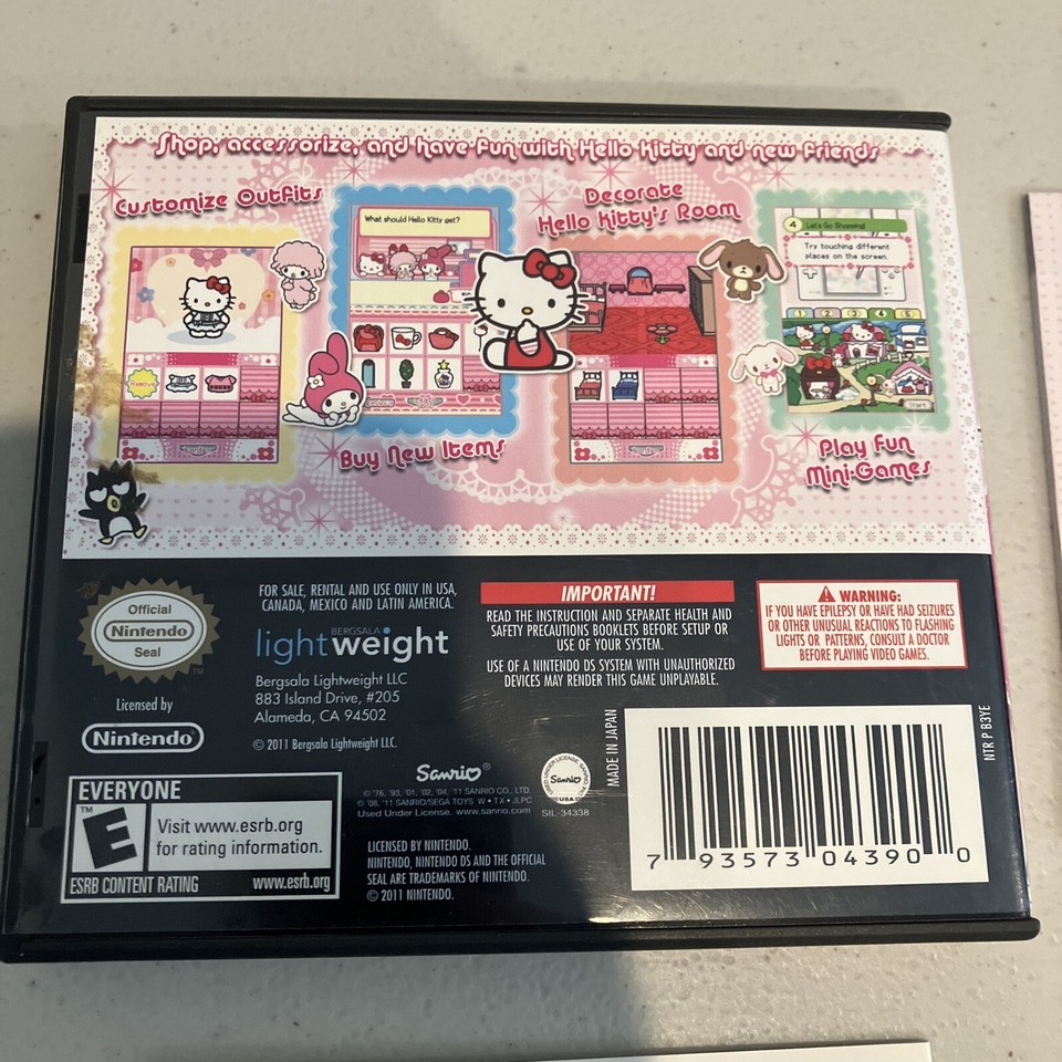 Hello Kitty Nintendo DS Loving Life With Hello Kitty & Friends Complete ...