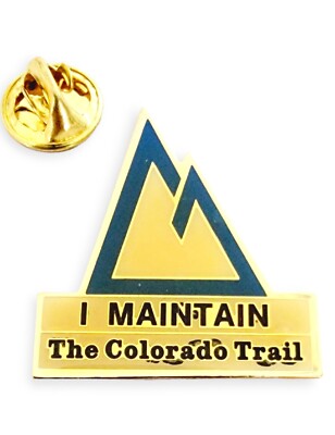 I Maintain The Colorado Trail Pin Lapel Vintage Goldtone Metal Hiking ...