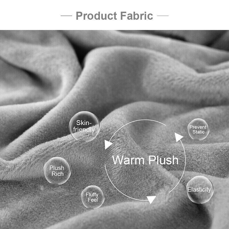 Velvet Plush Thicken Sofa Cover Solid Color Corner Elastic Slipcovers ...