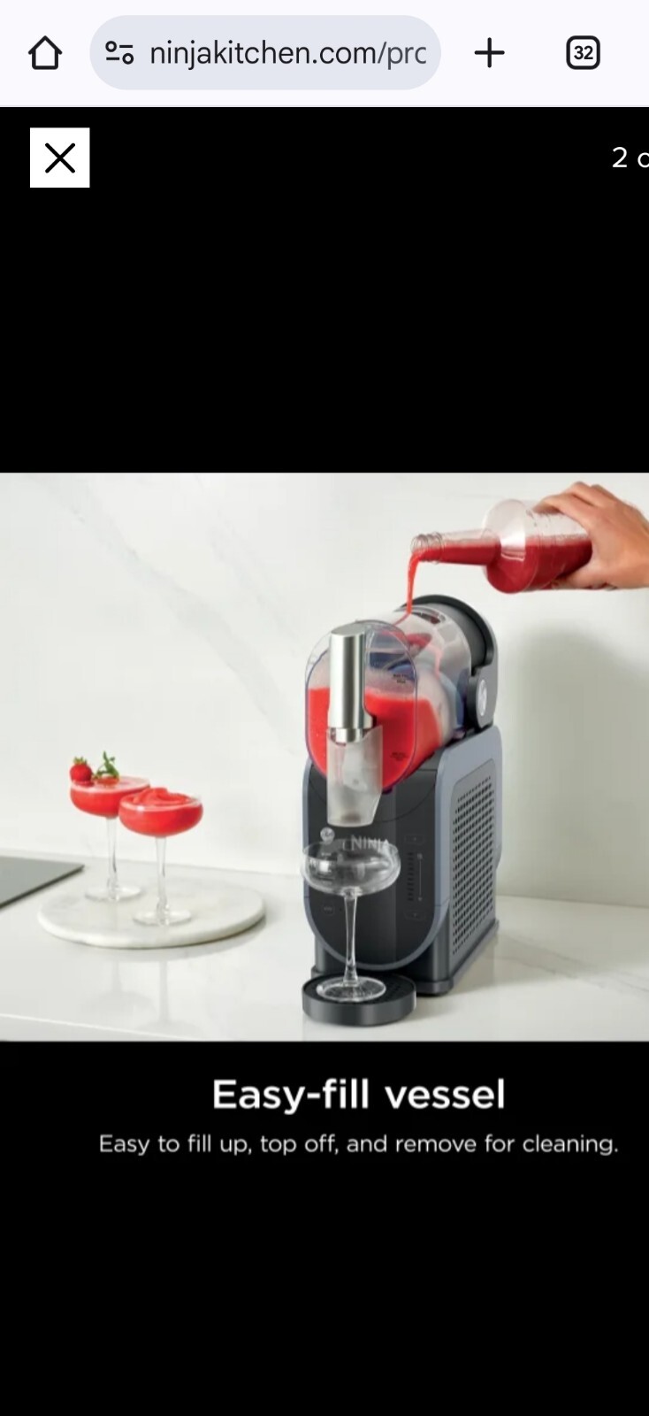 Ninja Slushi Professional Frozen Drink Maker FS301 Slushie Machine Icee ...