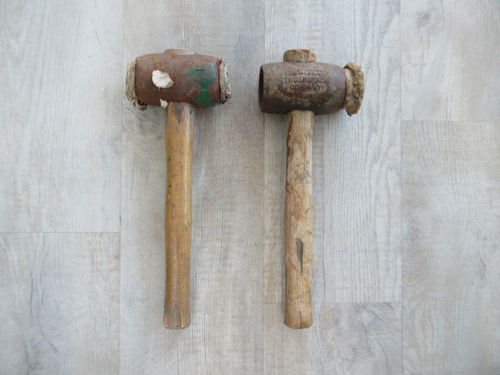 2 vintage hide hammers rawhide mallets size 4 tools 1 being Thor | eBay UK