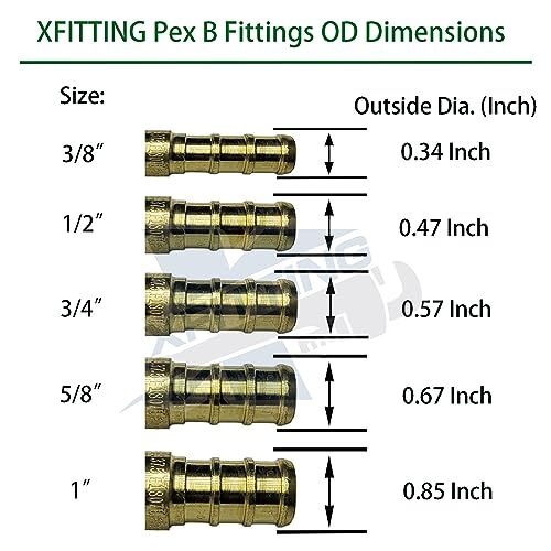 10 PIECES XFITTING 1/2" PEX PLUG (END CAP) - BRASS CRIMP FITTINGS, LEAD ...