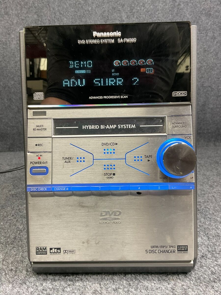 Panasonic SA-PM39D 5 Disc Changer Hybrid Bi-Amp CD DVD Panasonic SA-PM39D 5 Disc Changer Hybrid Bi-Amp CD DVD