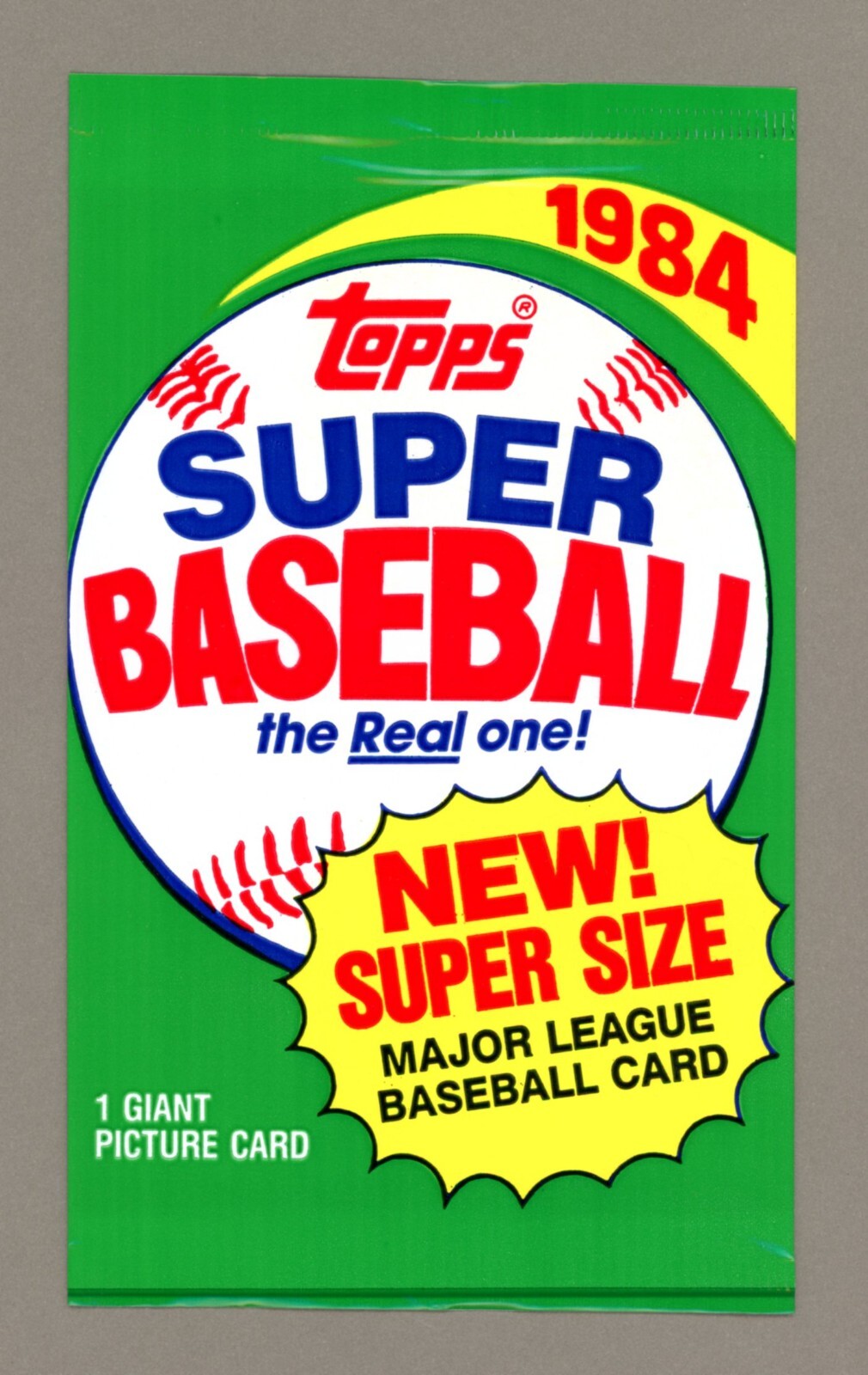 Unopened Sealed Mint 1984 Topps Super Baseball Super Size Pack 1 card ...