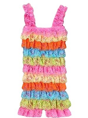 Frilly Goose Baby Girl's, Infant, Toddler Ruffled Lace Romper NWT | eBay