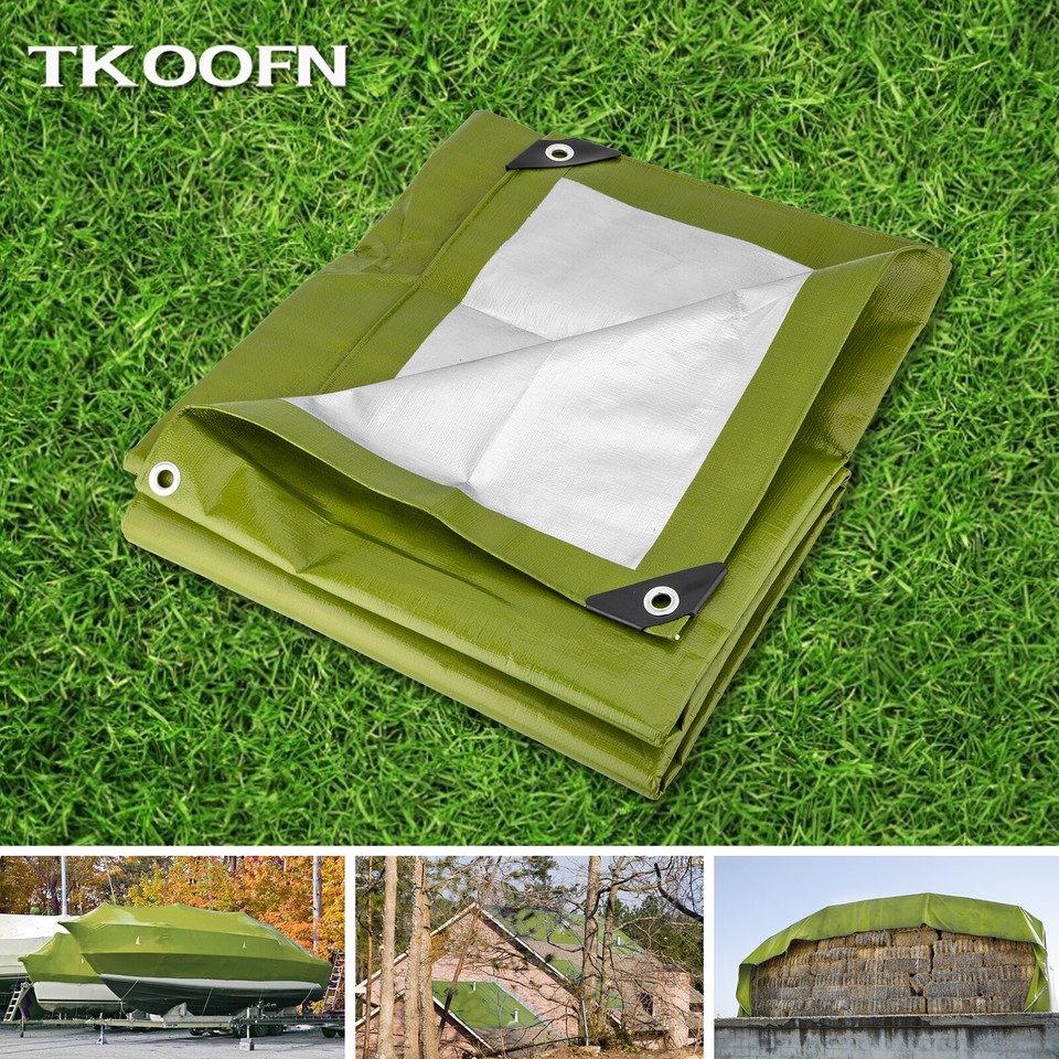200GSM Tarpaulin Extra Heavy Duty Builders Waterproof Ground Sheet ...