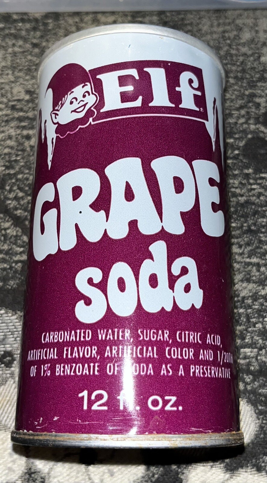 VINTAGE ELF GRAPE SODA PULL TAB STEEL CAN | eBay