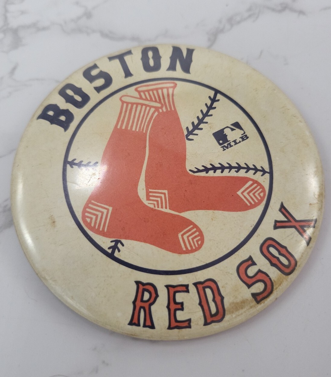 Rare Vintage Boston Red Sox Baseball Team Pinback Pin Button 3.5 inches ...