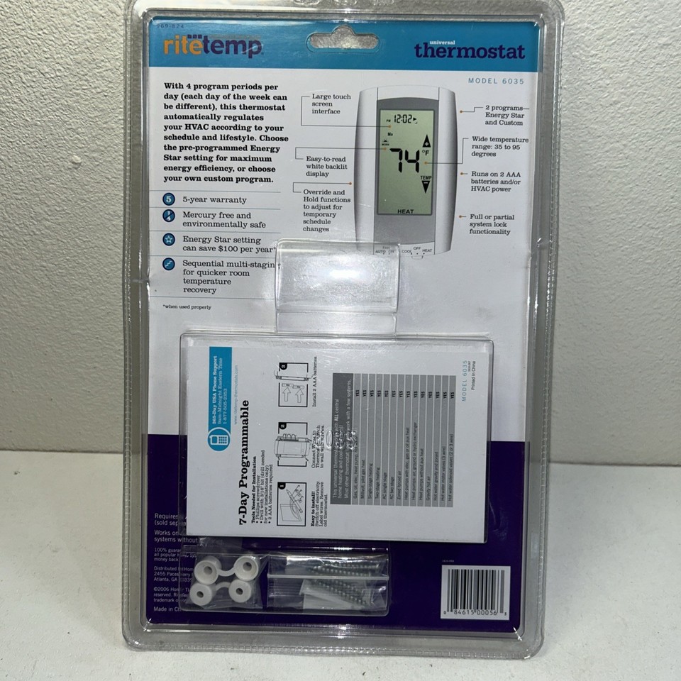 Ritetemp 7-Day Programmable Universal Thermostat | eBay