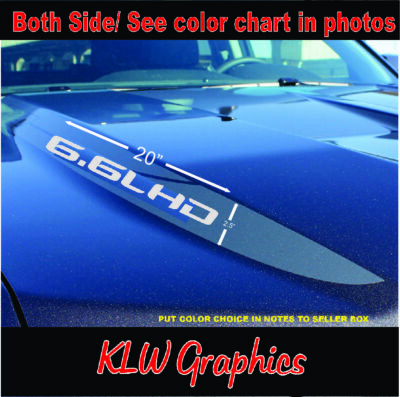 6.6L HD Decal Sticker Silverado DURAMAX IH Turbo Diesel Truck Soot Crew ...