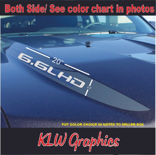 6.6L HD Decal Sticker Silverado DURAMAX IH Turbo Diesel Truck Soot Crew ...