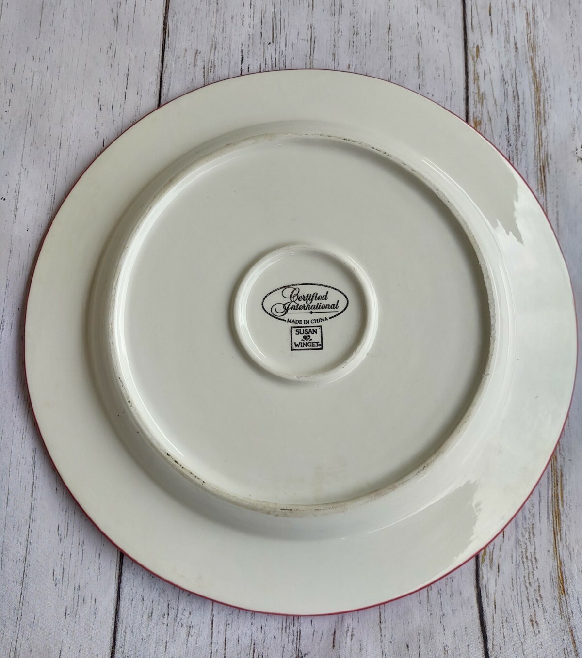 Susan Winget Rooster Sunrise XL Dinner Plate 13 inch Right Facing Navy ...